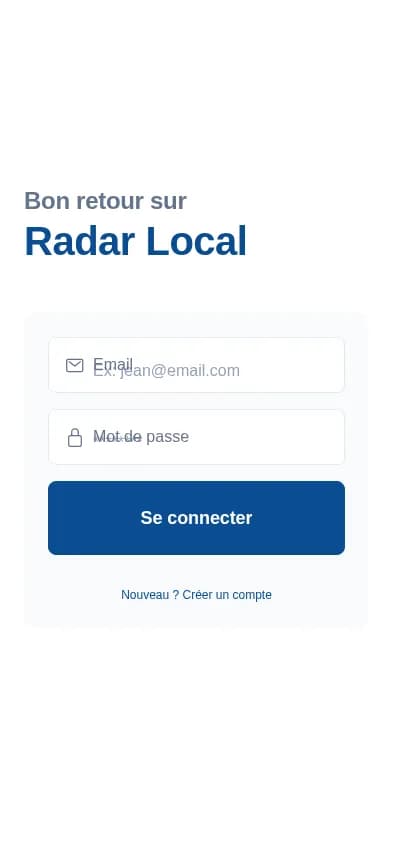 Radar Local Marketplace
