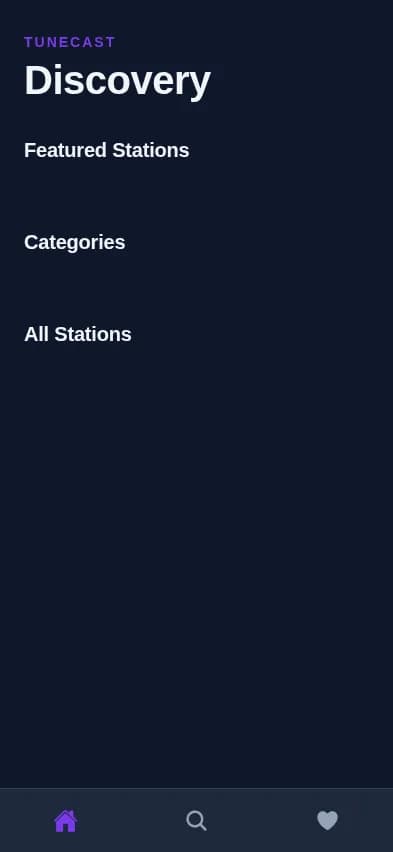TuneCast Radio App