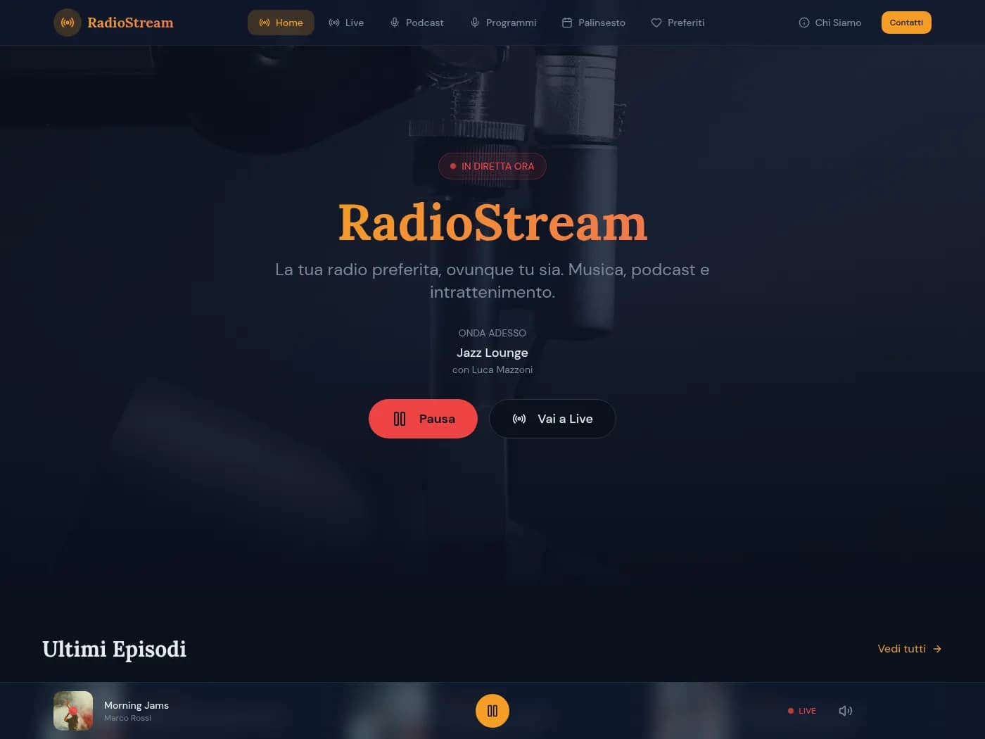 RadioStream Web Player
