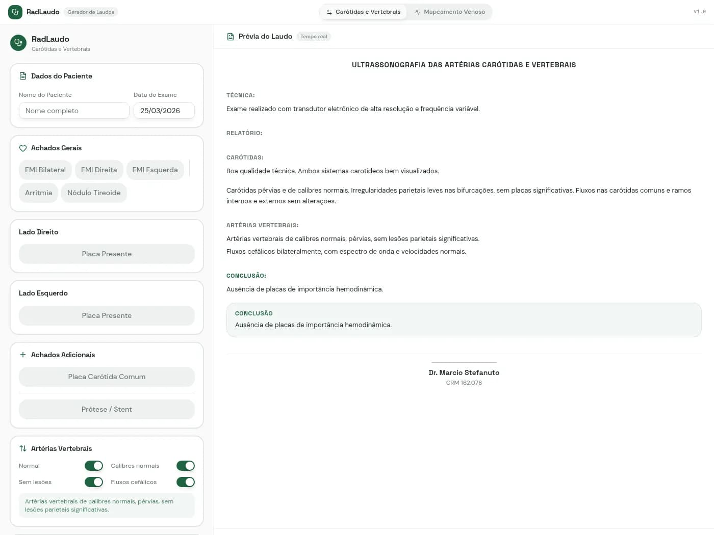 Dynamic Radiology Reports