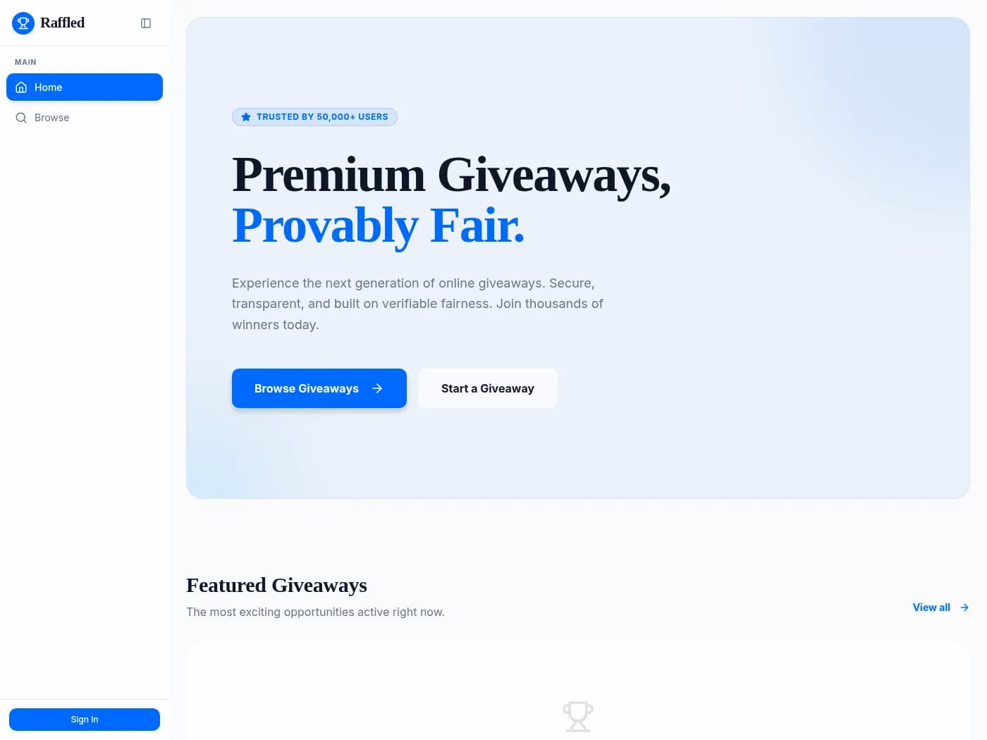 Raffled SaaS Platform