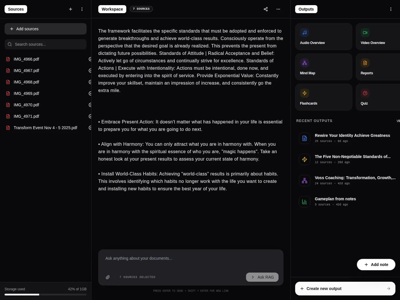RAG Interface Dashboard