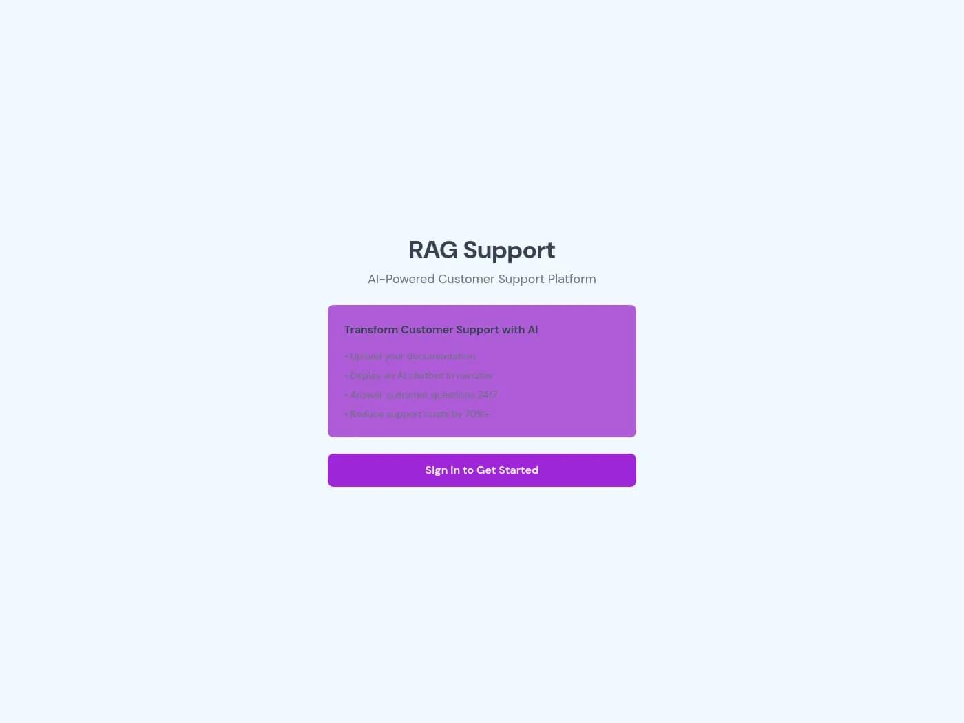RAG Support Platform