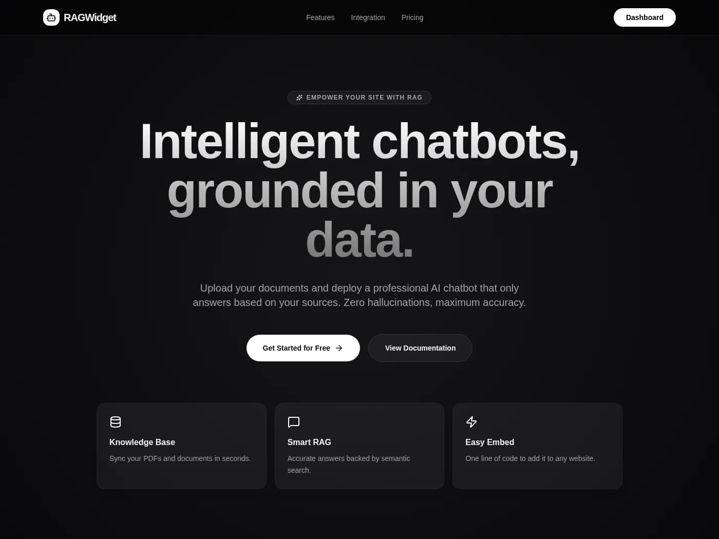 RAGWidget Pro Chatbot