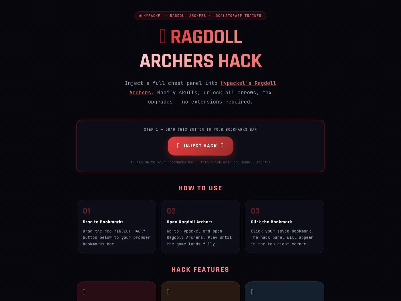 Ragdoll Archers Hack Panel