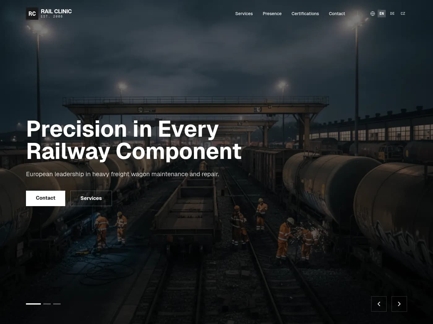 Rail Clinic Corporate Site
