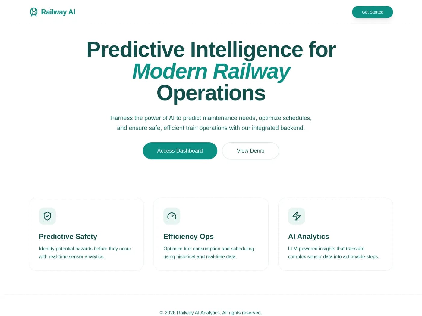 Railway AI Backend
