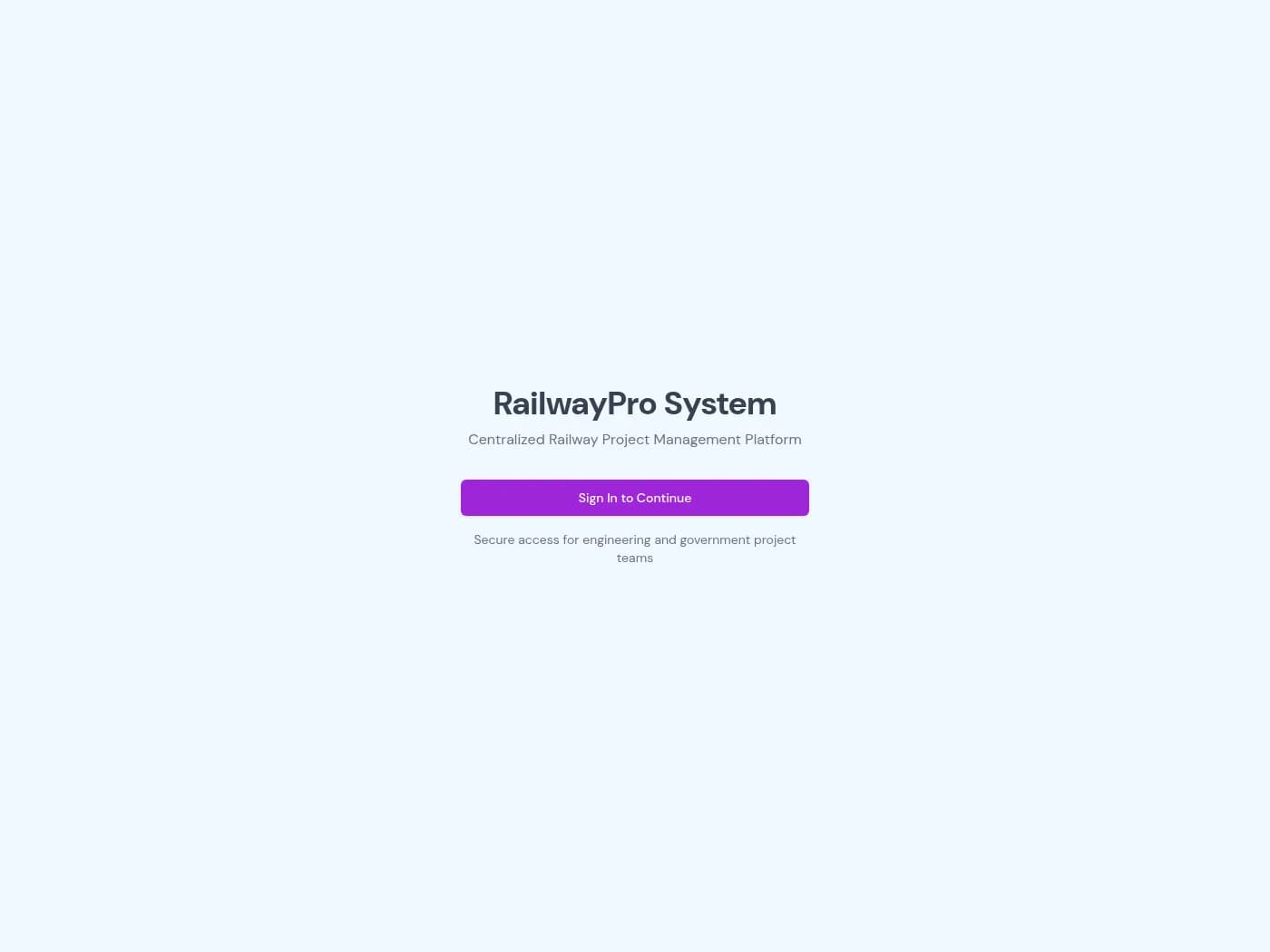 RailwayPro System