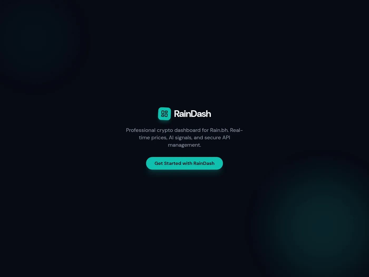 Rain Crypto Dashboard