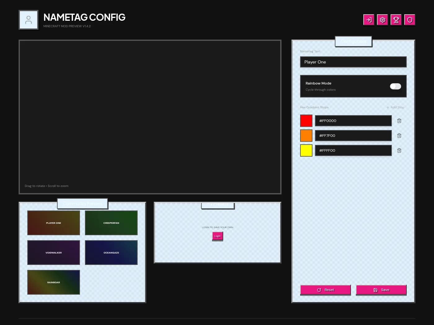 Rainbow Nametag Mod