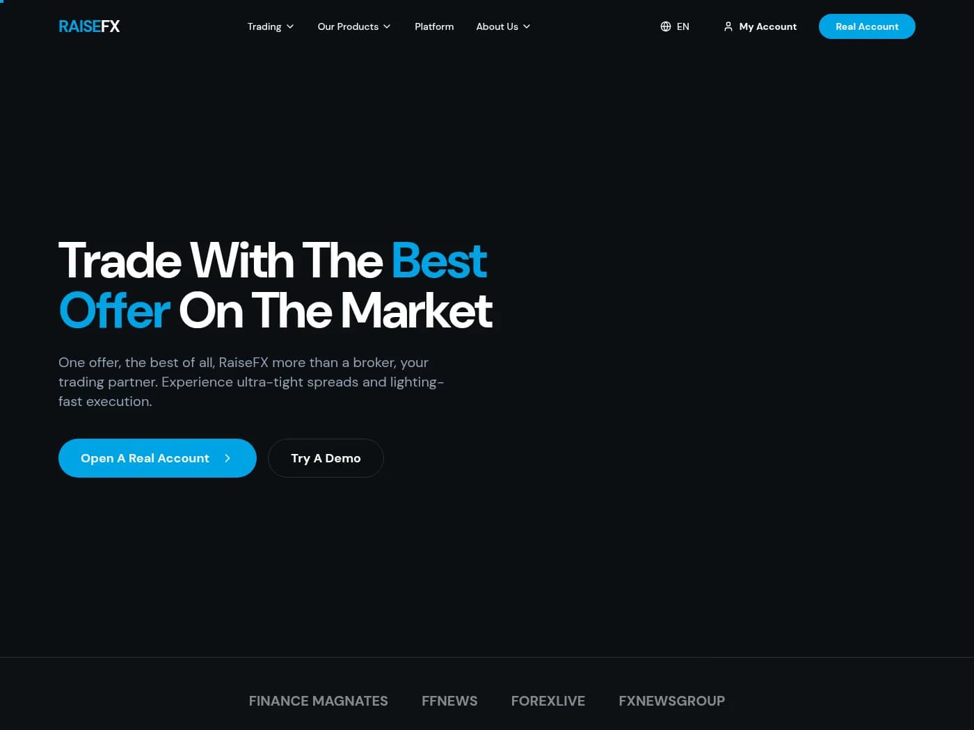 RaiseFX Web Clone