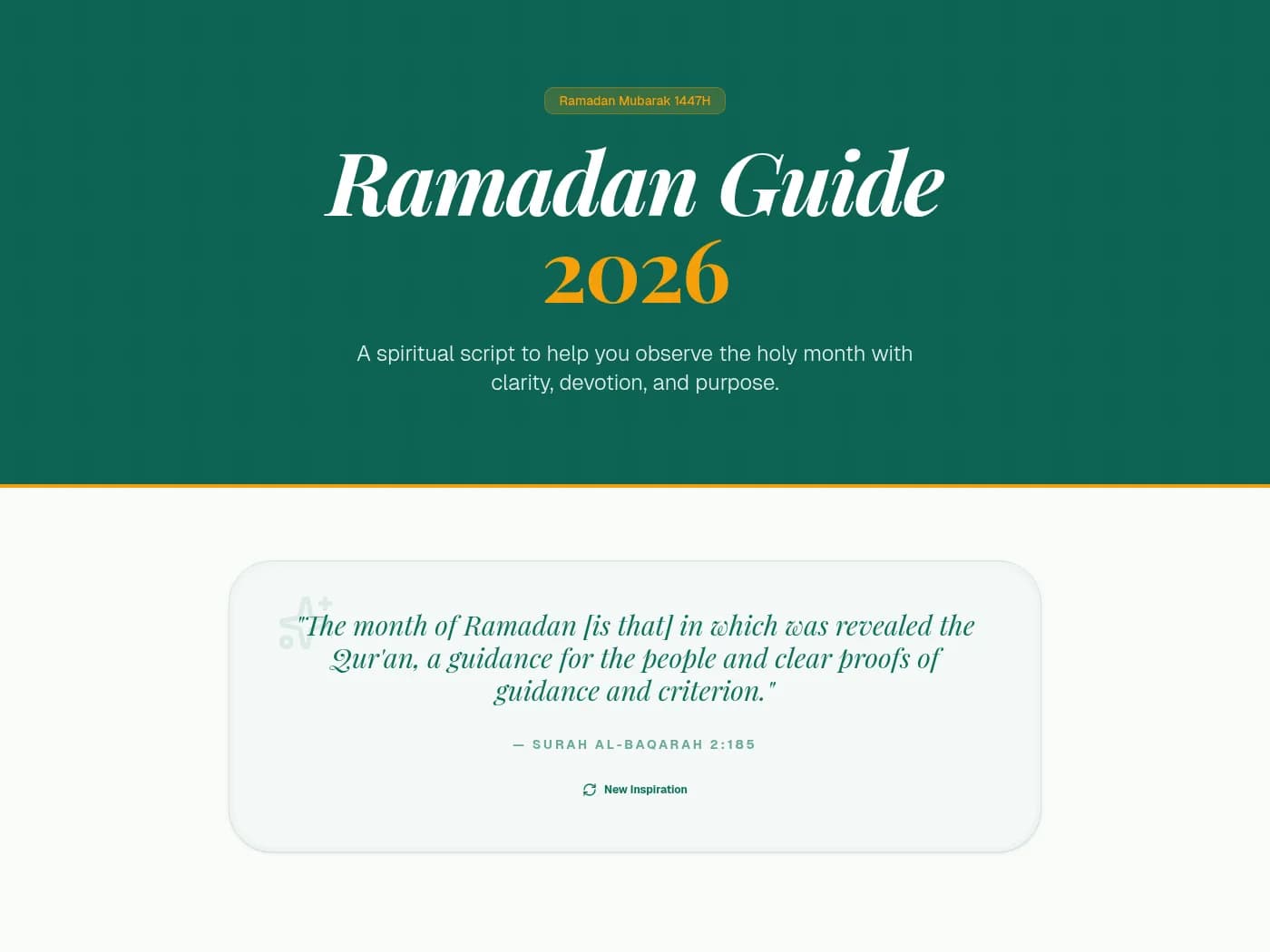 Ramadan Guide