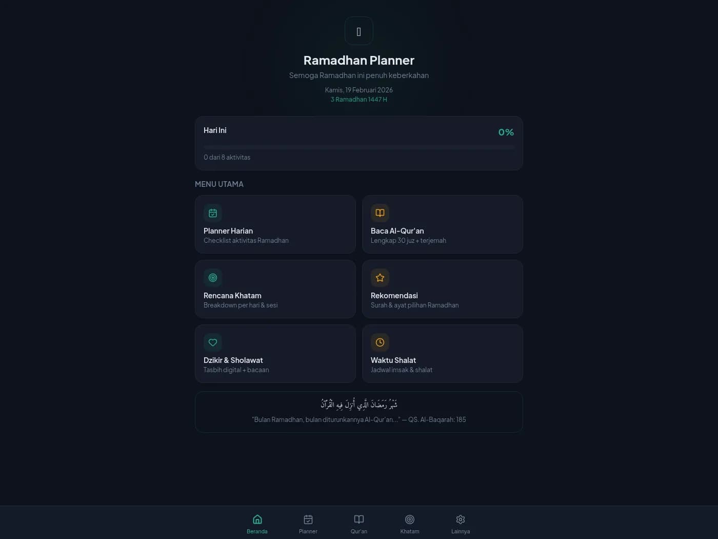 Ramadhan Planner PWA