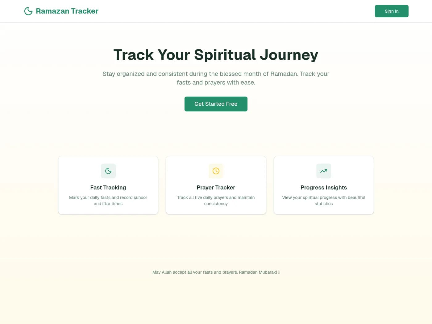 Ramazan Fast Tracker