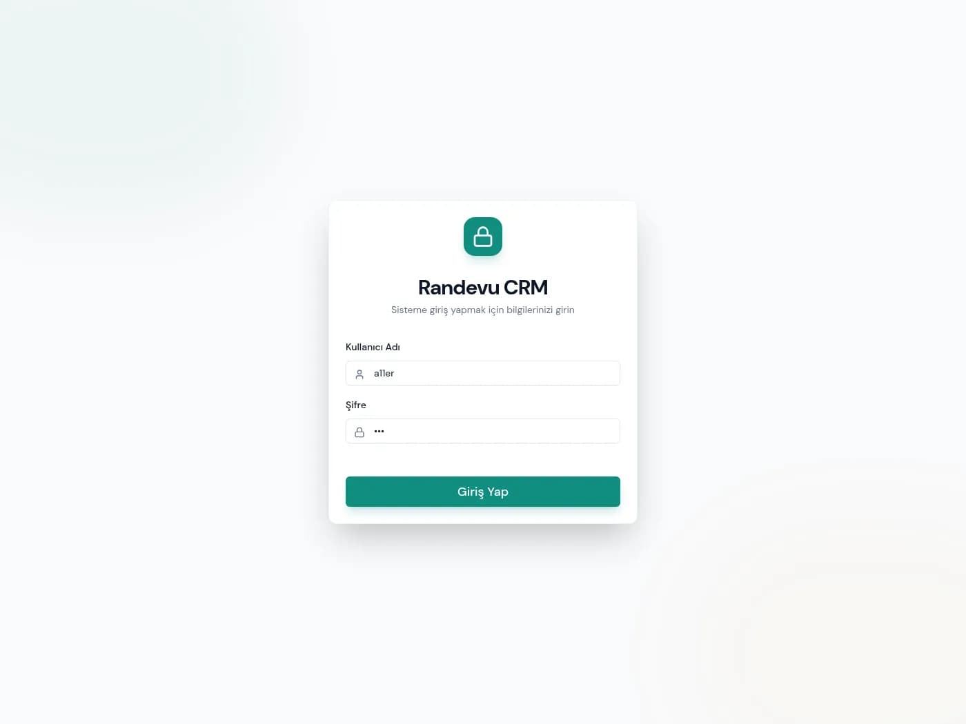 Randevu CRM Portal