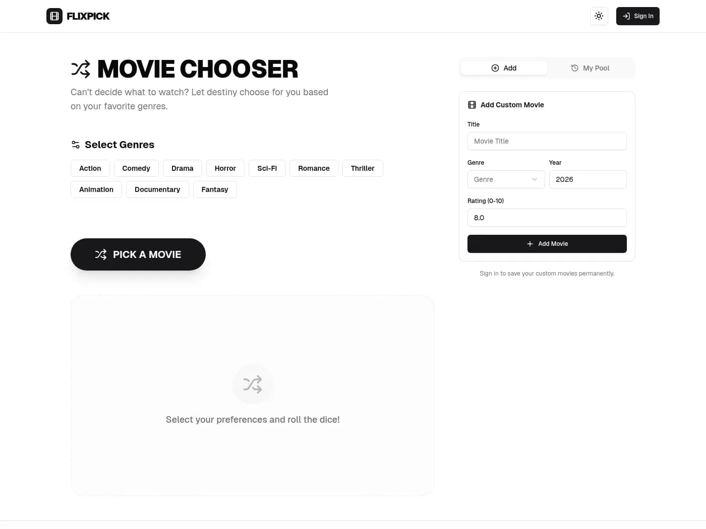 Random Movie Chooser