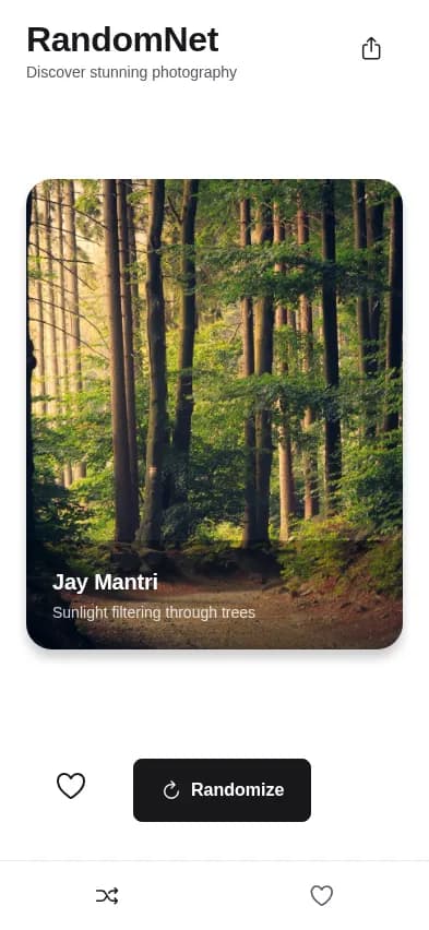 RandomNet Photo App