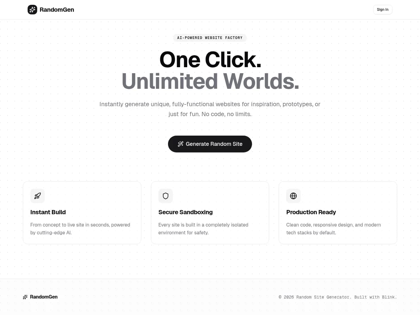 Random Site Generator