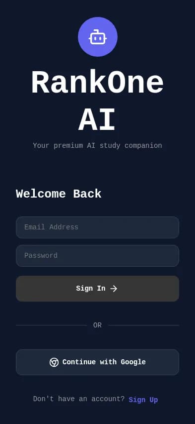 RankOne AI Study Companion