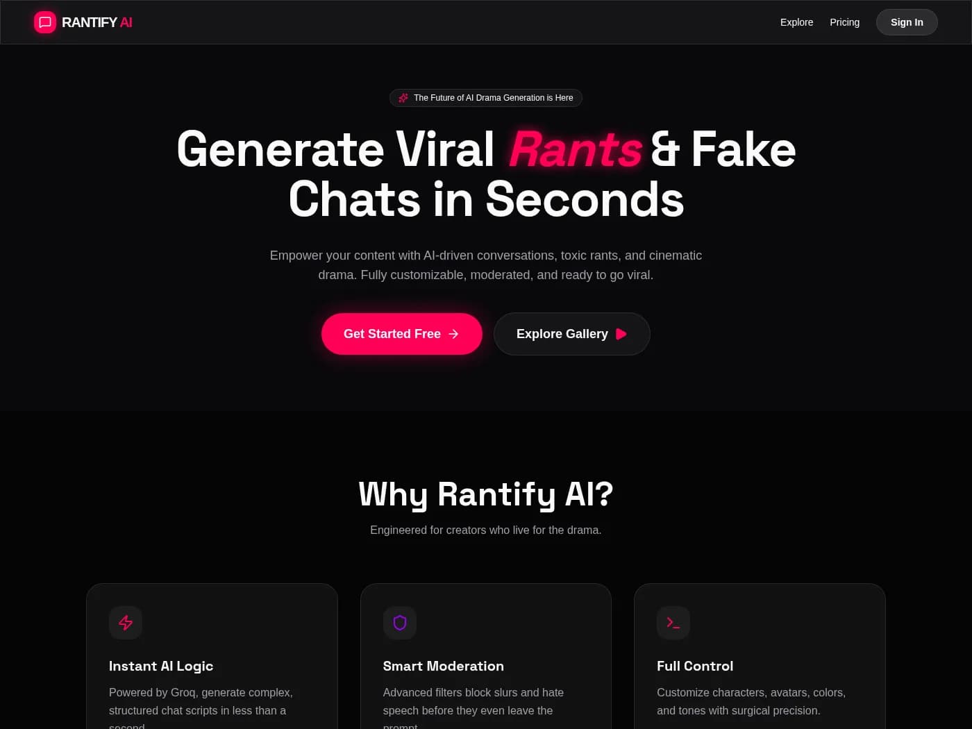 Rantify AI Generator