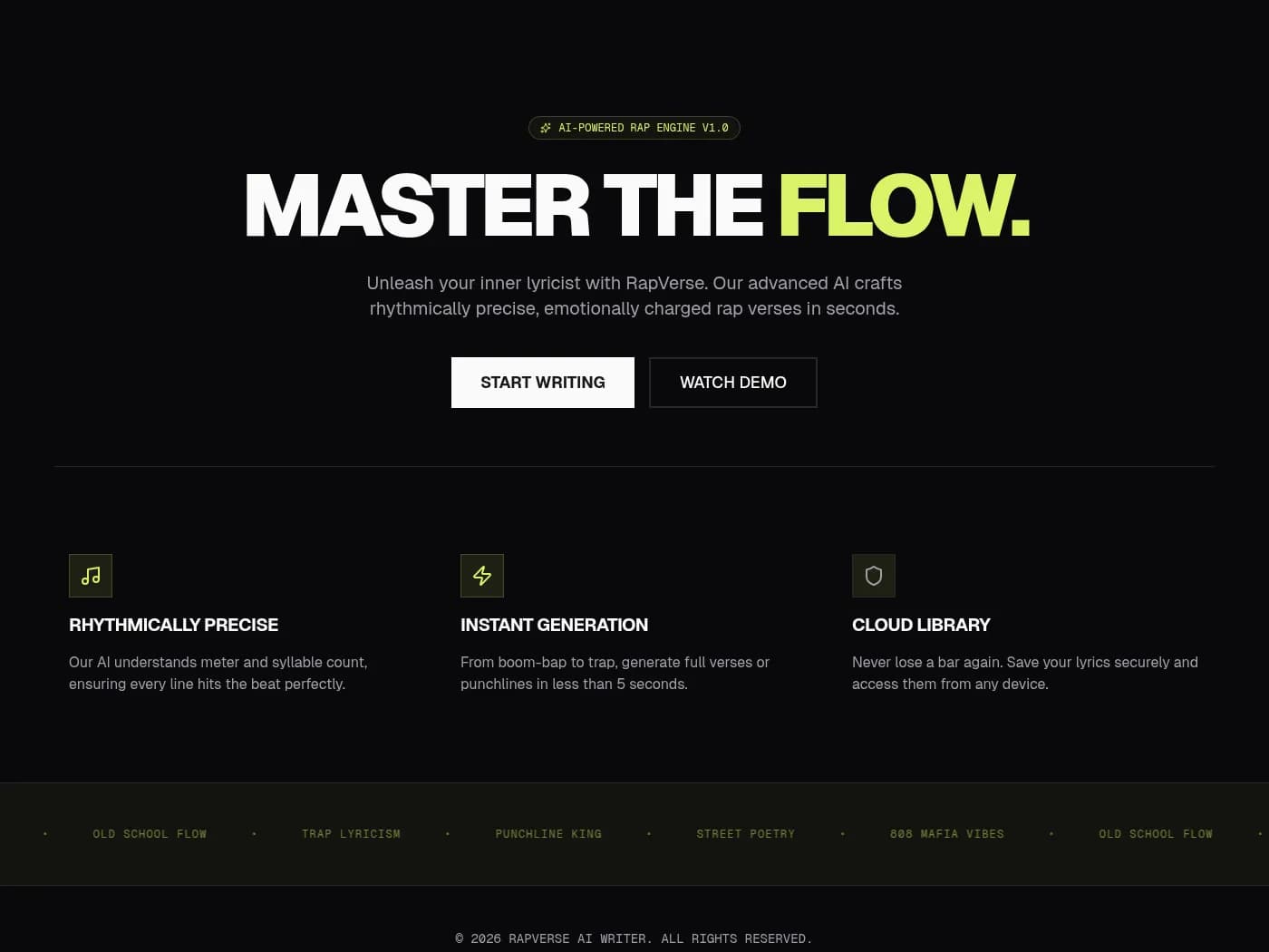 RapVerse AI Writer