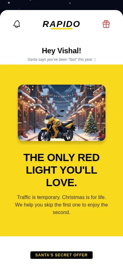 Rapido Xmas Emailer