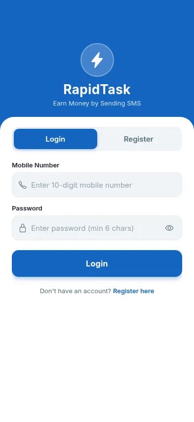 RapidTask SMS Earning