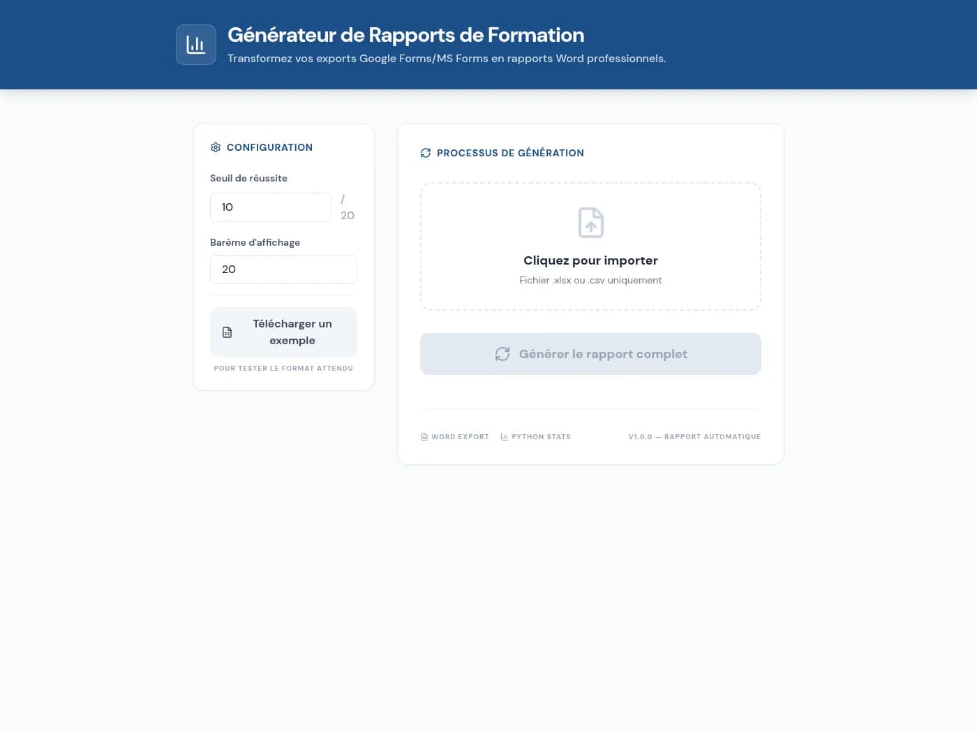 Rapport Formation Générateur