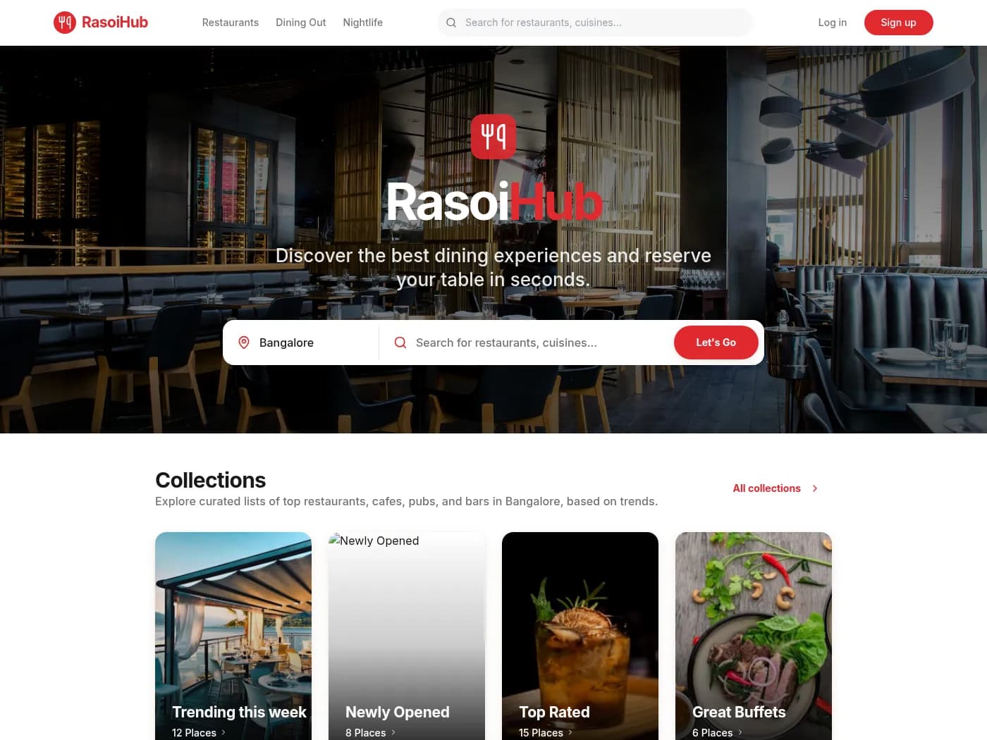 RasoiHub Table Booking