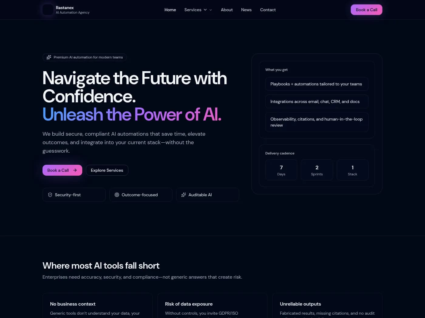 Rastanex AI Agency Site