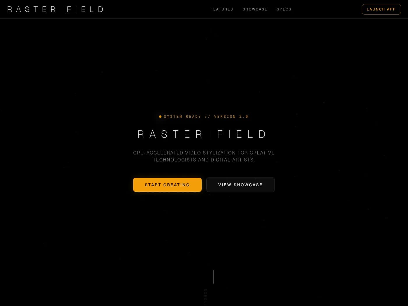 RASTERFIELD Landing Page