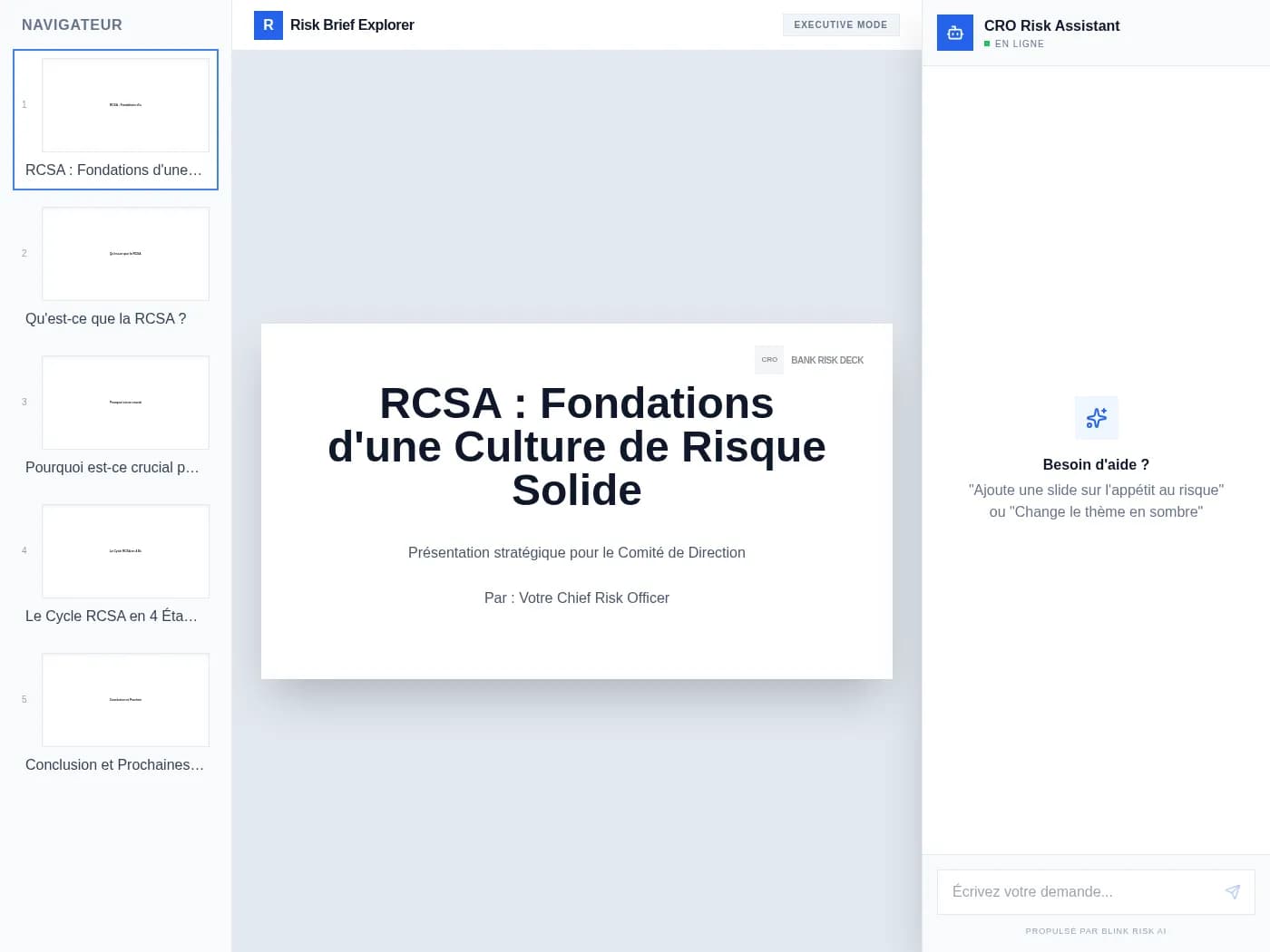 RCSA Risk Assessment Brief