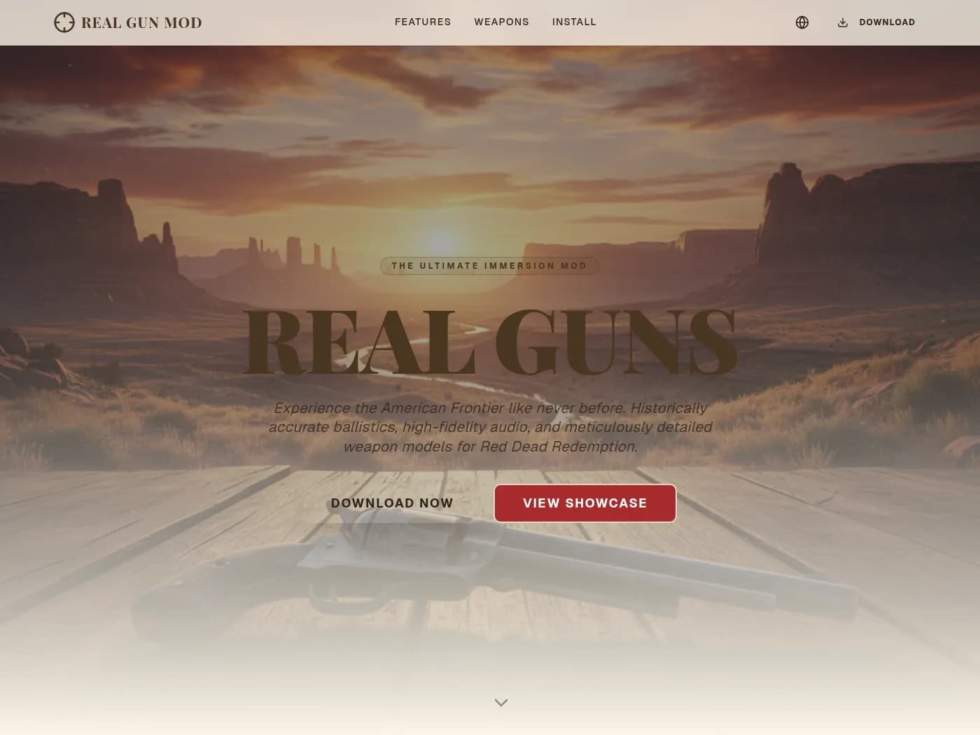 RDR Realistic Gun Mod