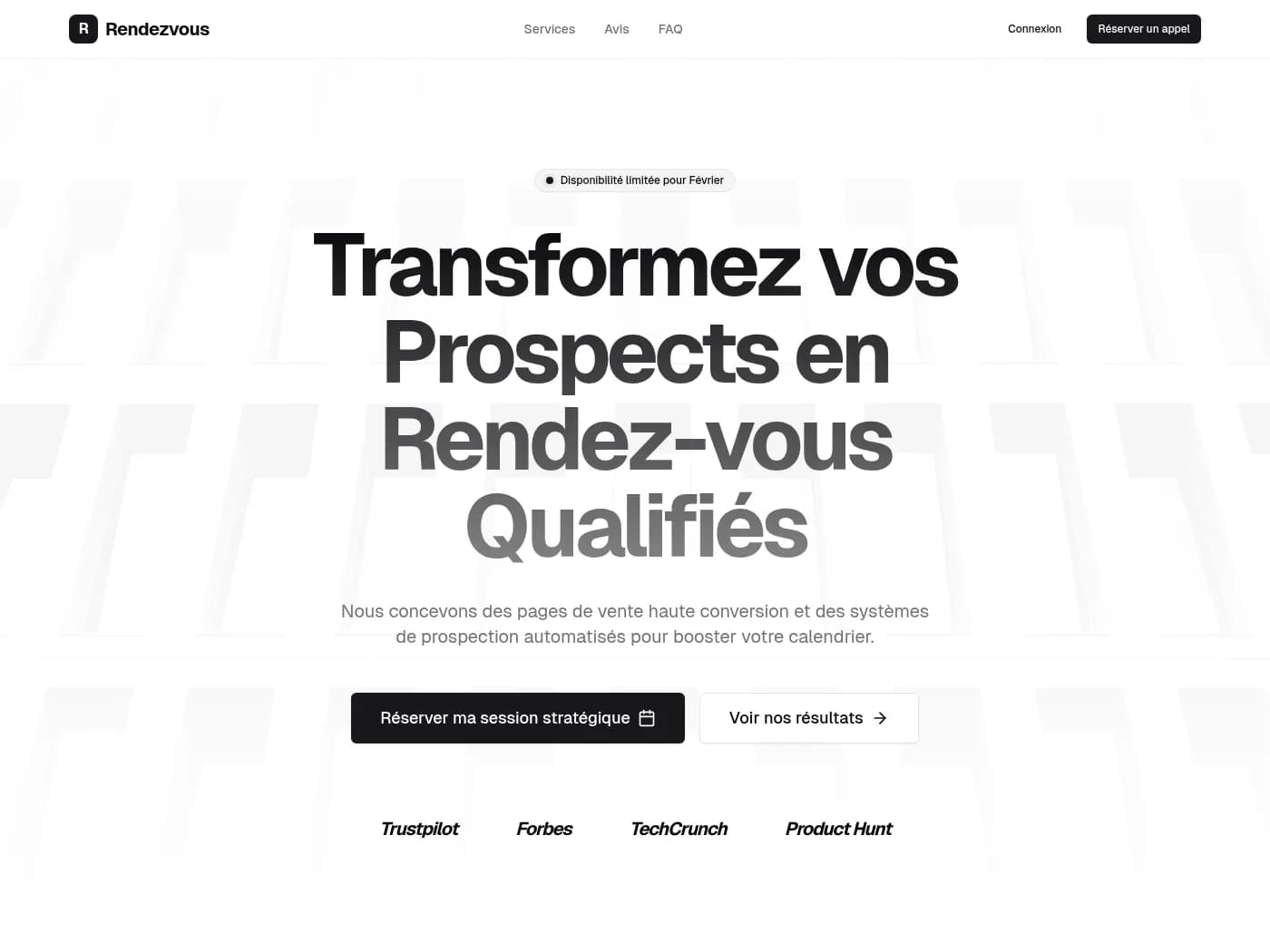 Rendezvous Landing Page