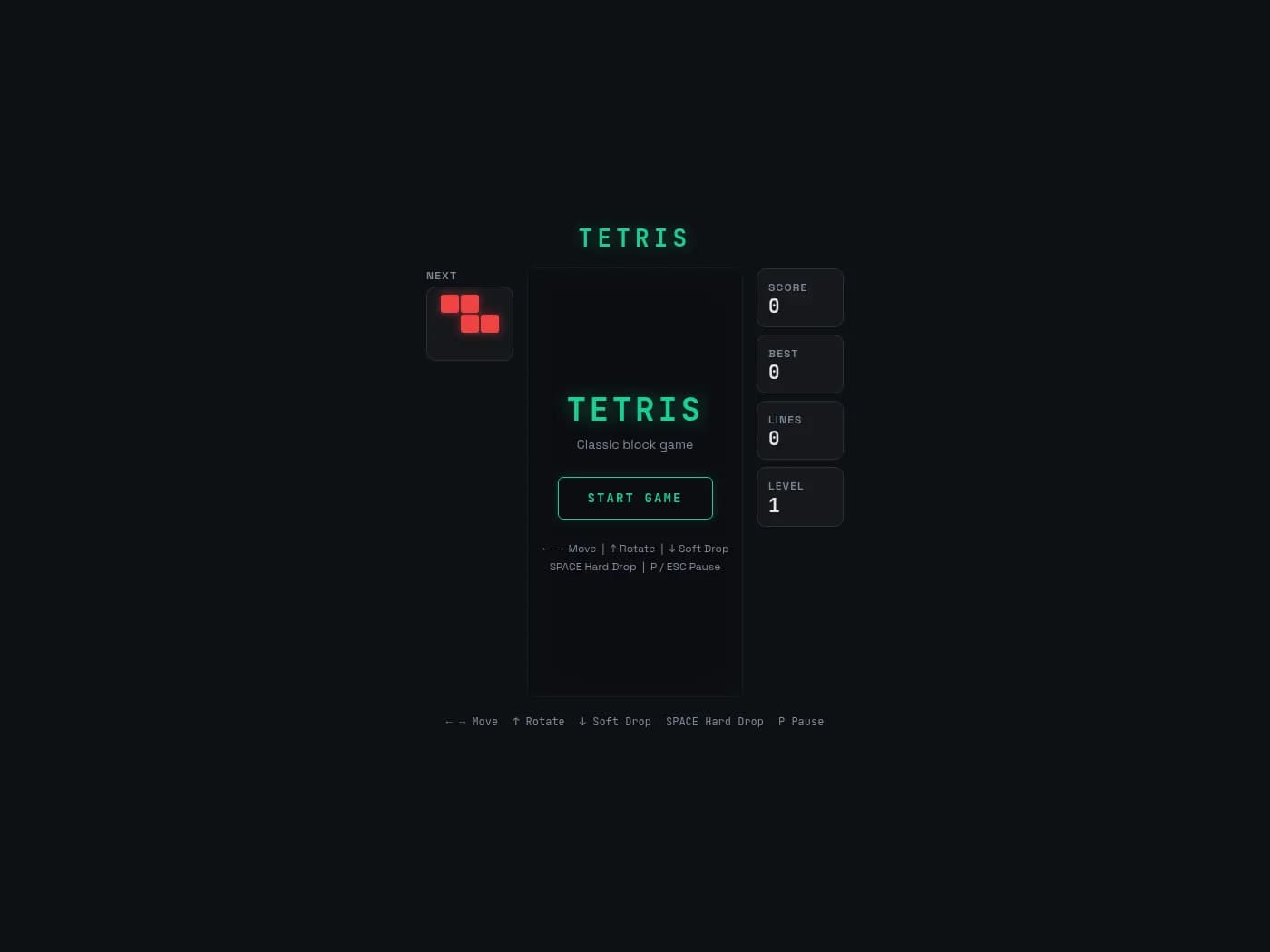 React Tetris Game