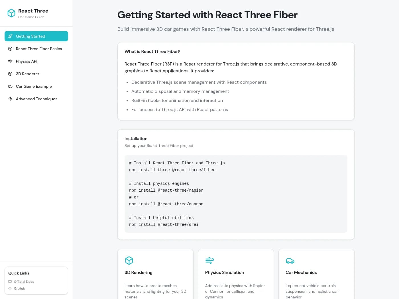 React Three Car Game Guide