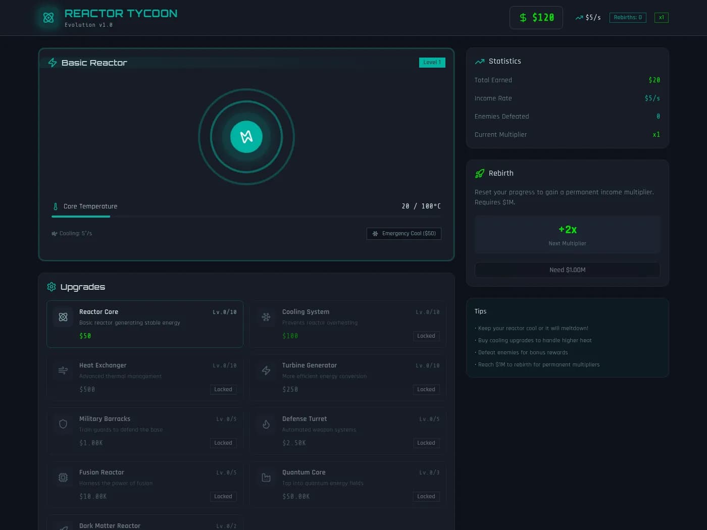 Reactor Tycoon Evolution