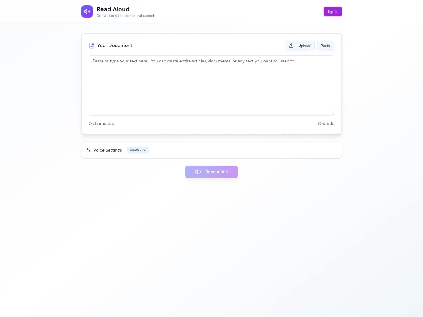 Read Aloud Doc App