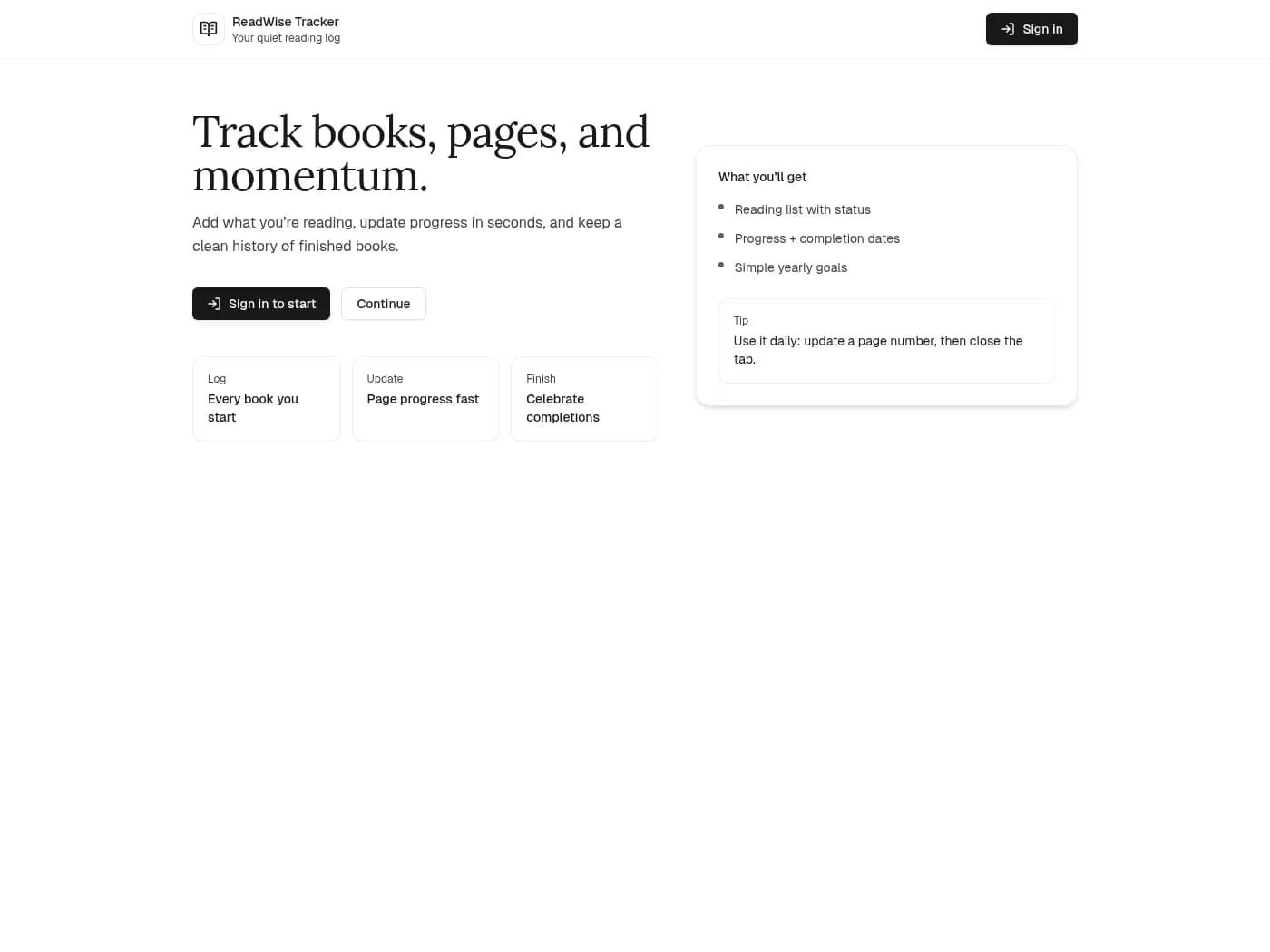 ReadWise Tracker