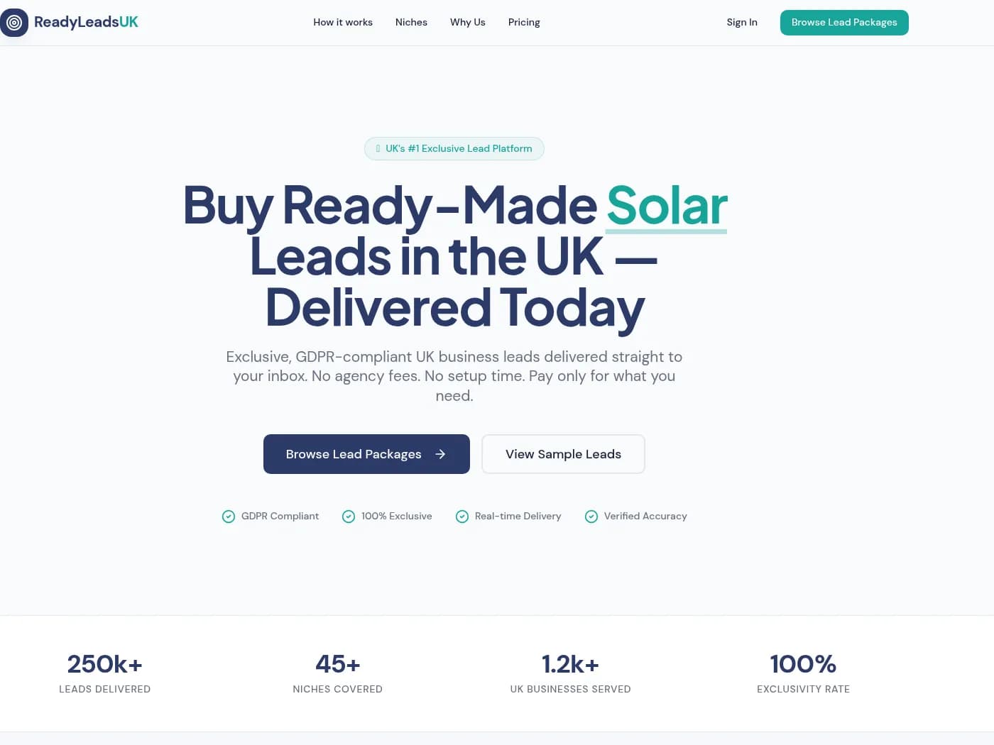 ReadyLeads UK Landing