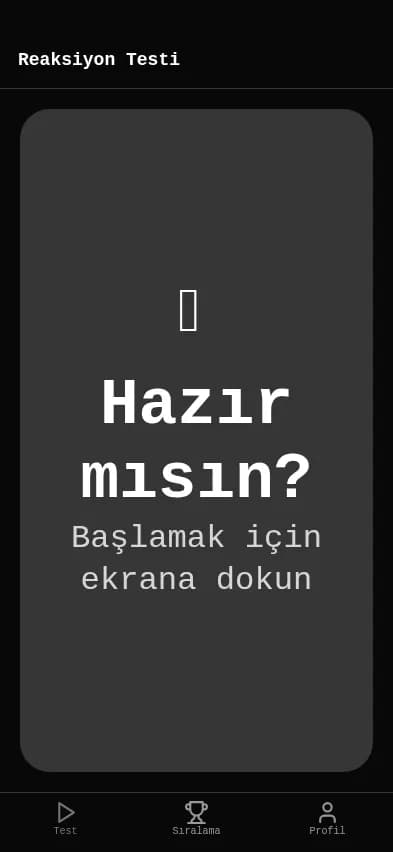 Reaksiyon Testi Uygulaması