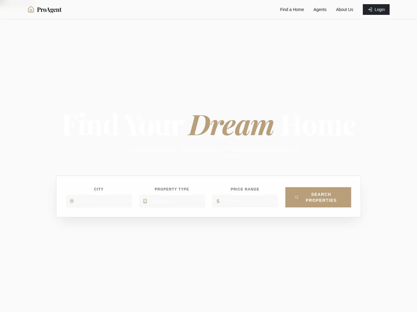 ProAgent Real Estate Site