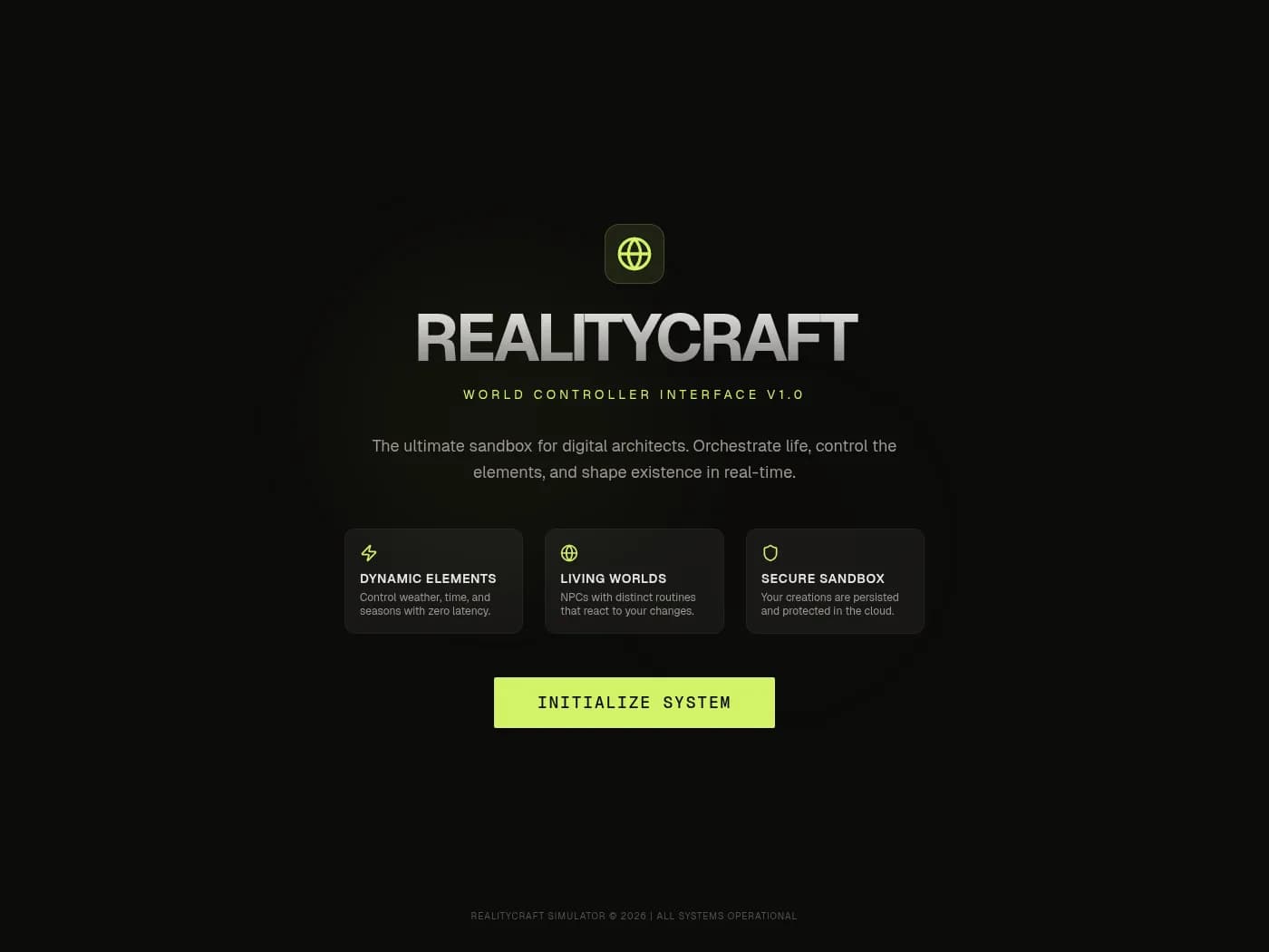 RealityCraft Simulator