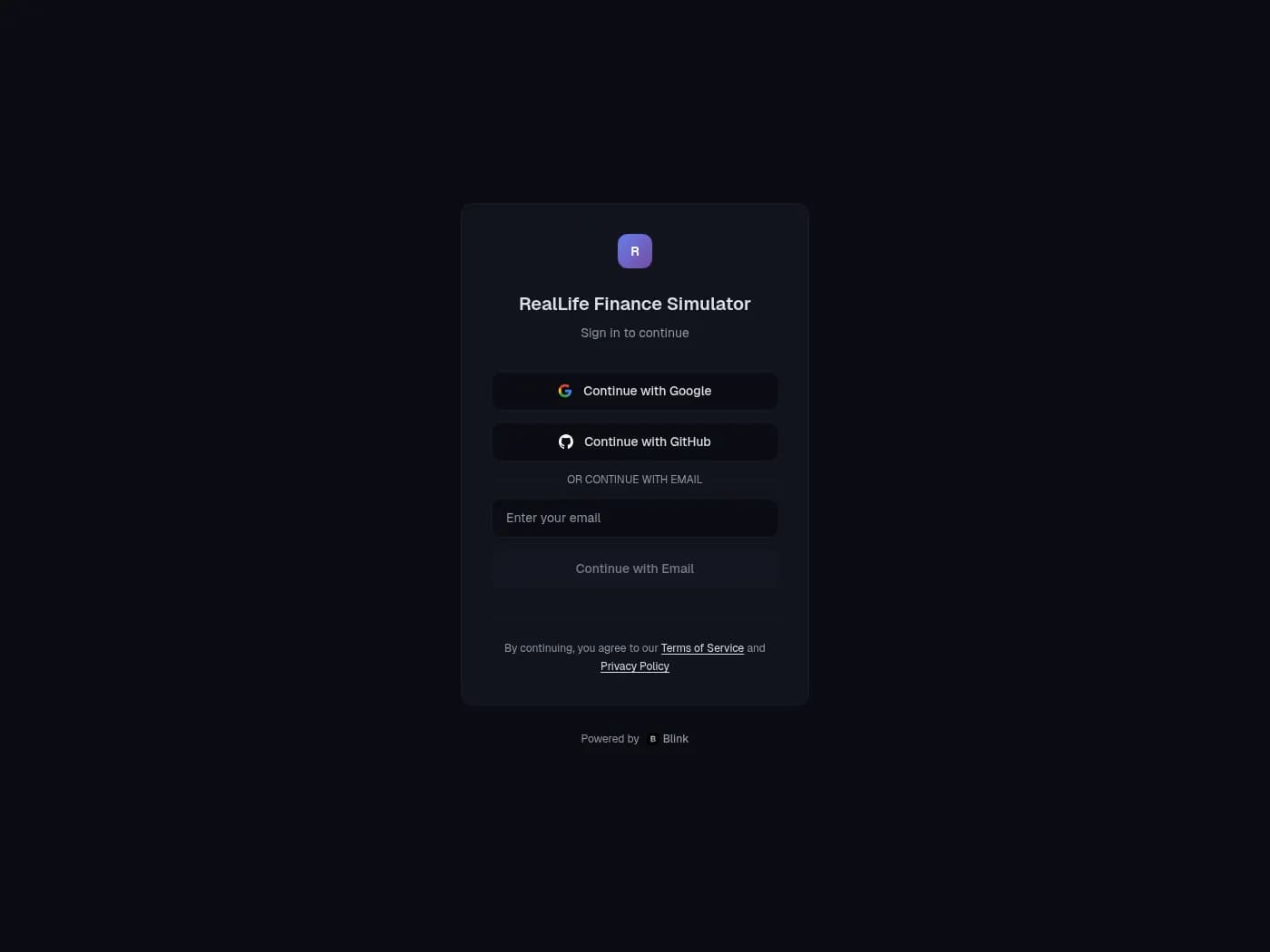 RealLife Finance Simulator