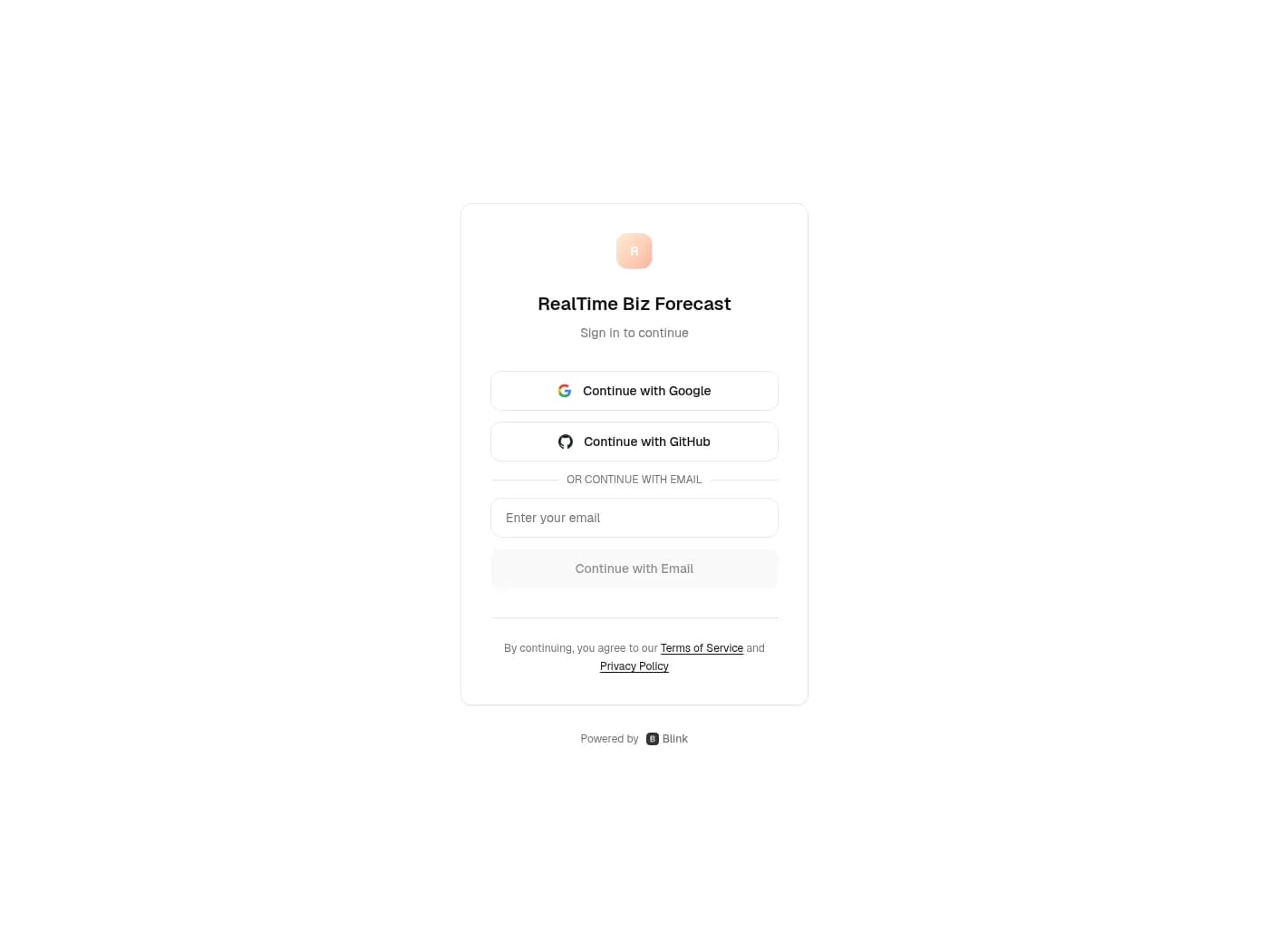 RealTime Biz Forecast