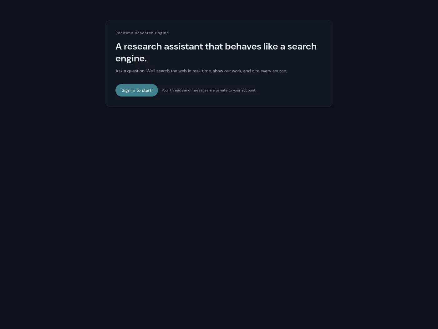 Realtime Research Engine