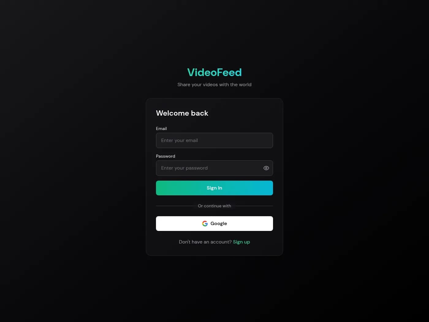 RealTime VideoFeed Admin