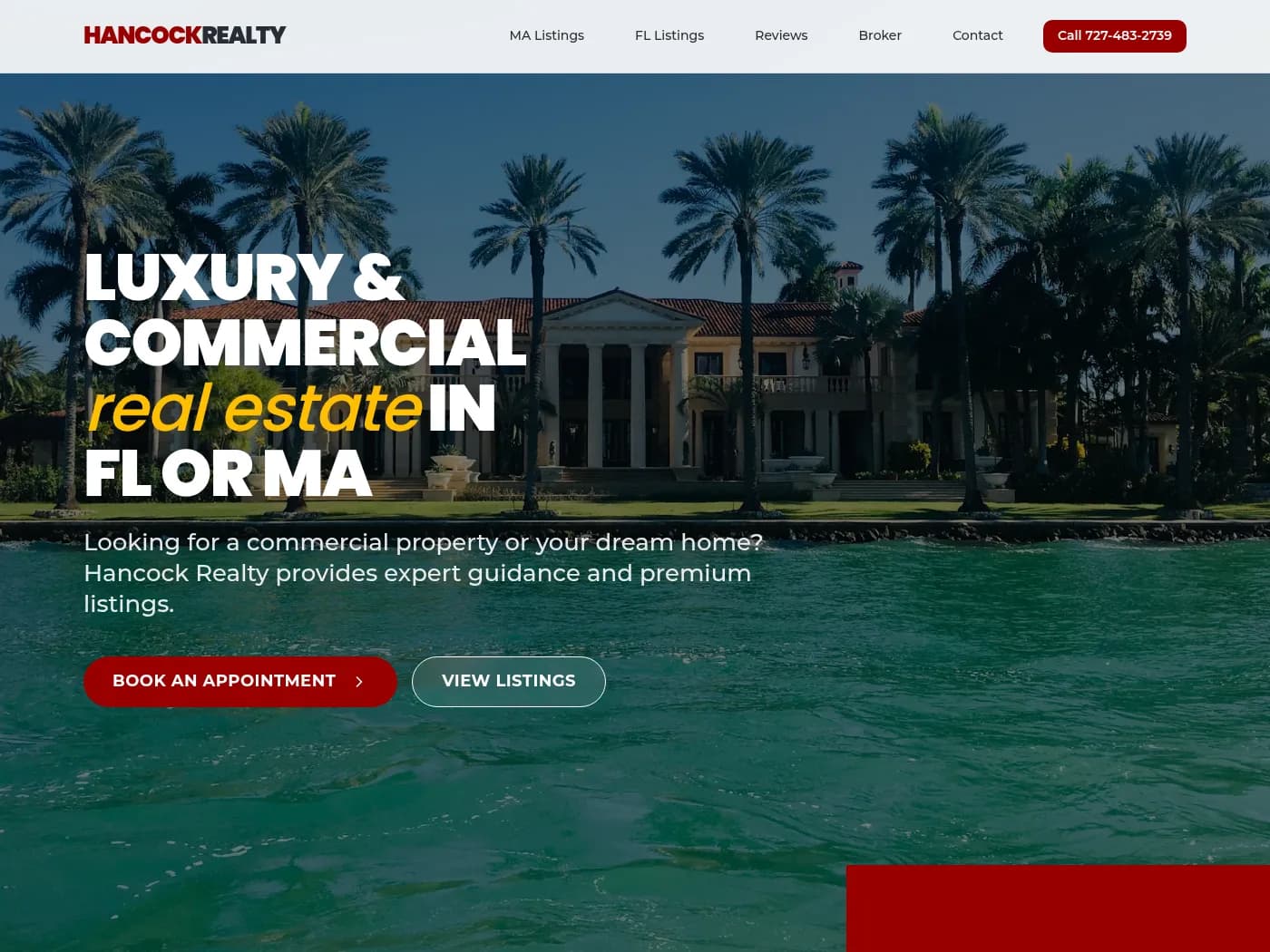 Hancock Realty Landing Page