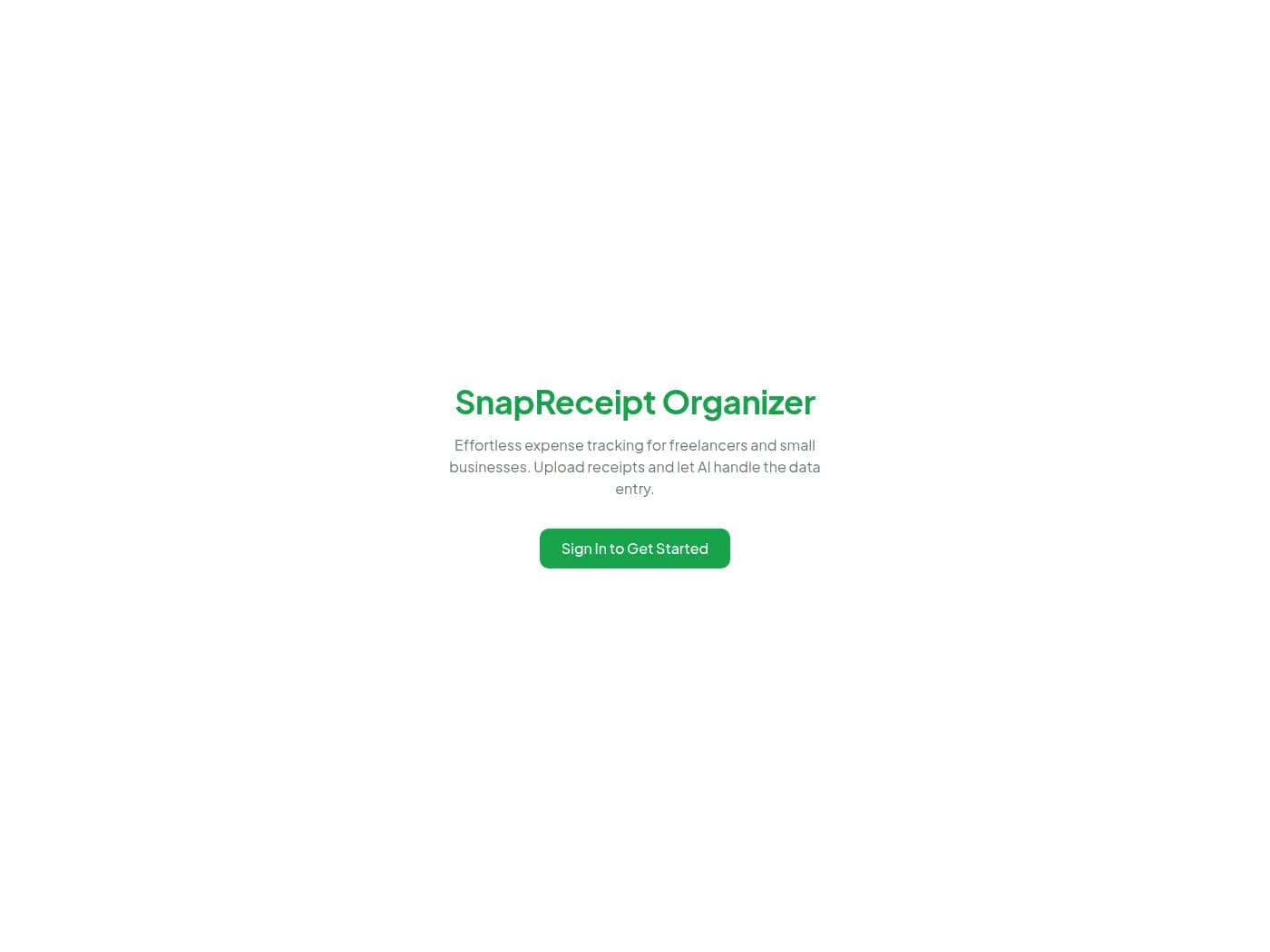 SnapReceipt Organizer