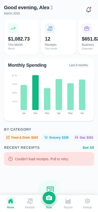 Receipt & Expense Tracker